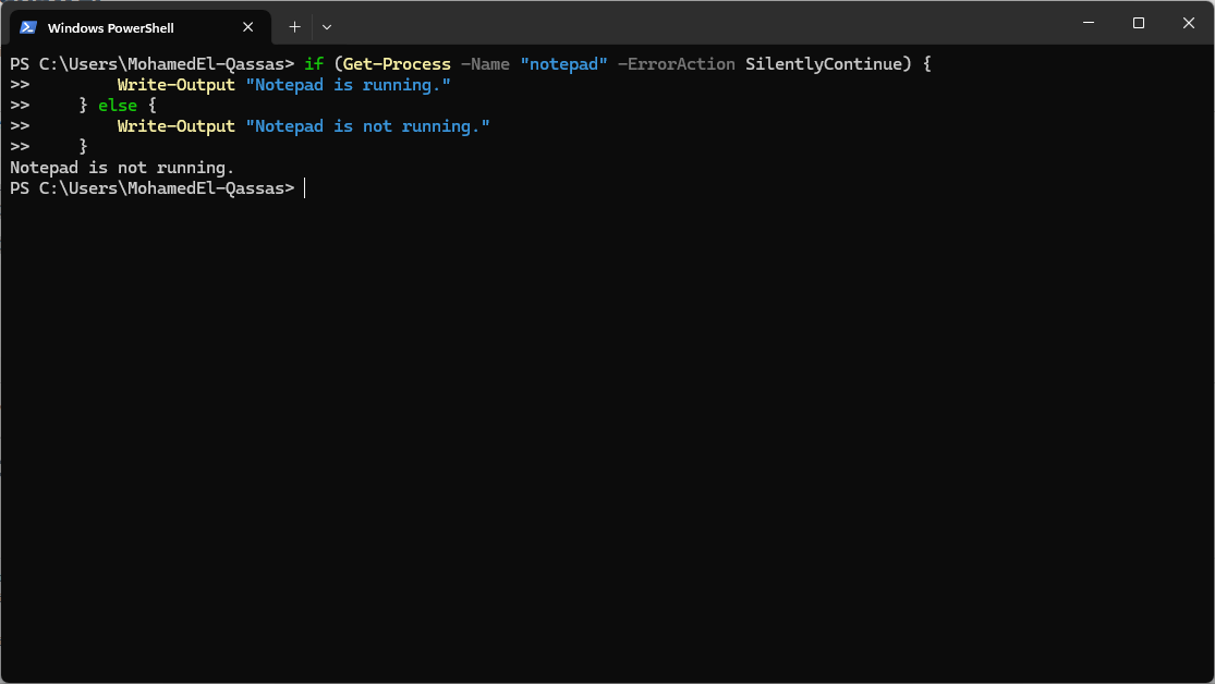 Check If A Specific Process Is Running On My Local Machine Using Powershell Debugto